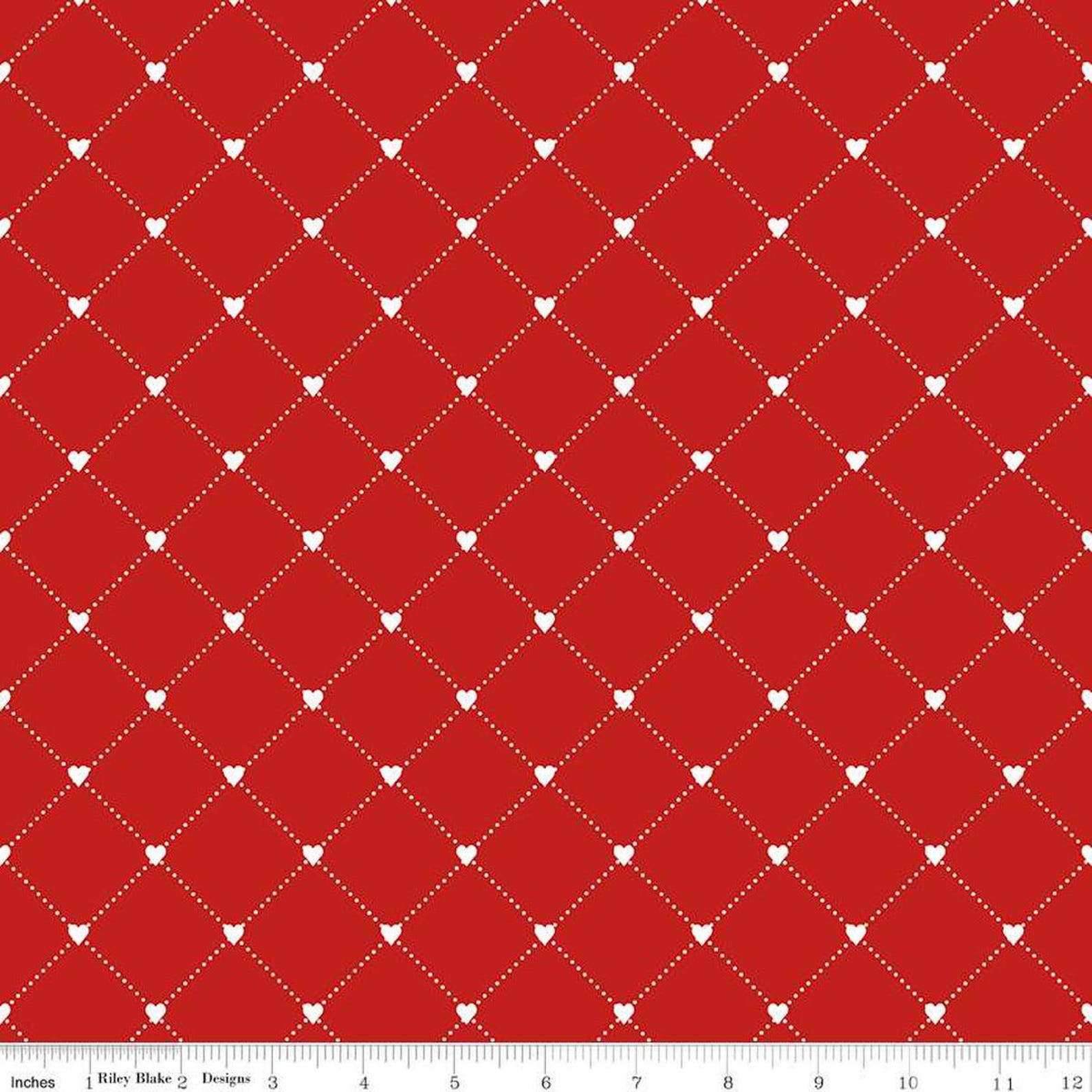 Take Heart Heart Cross C15390 Red - Riley Blake Designs - Valentine's ...