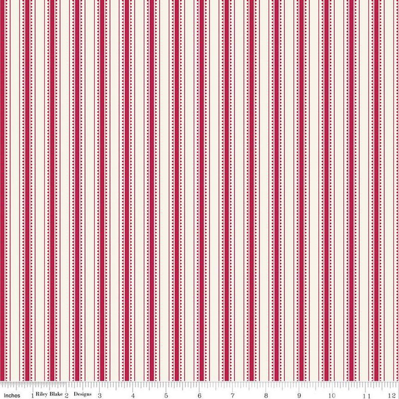 Red Striped Fabric - Etsy
