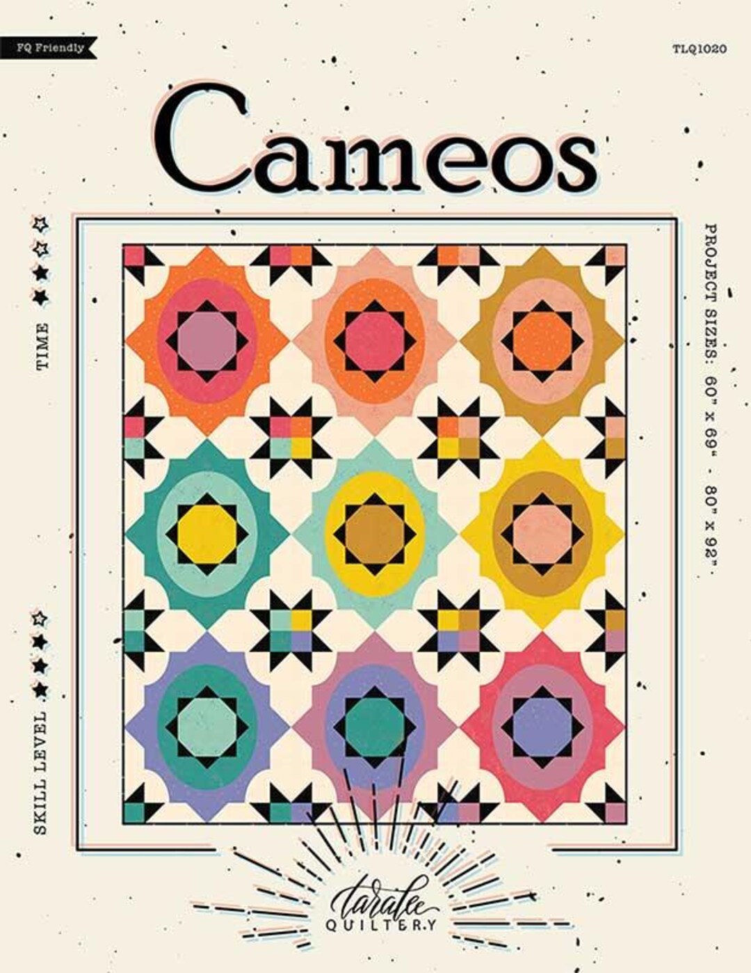 SALE Cameos Quilt Pattern TLQ-1020 - Taralee Quiltery - Moda Fabrics ...