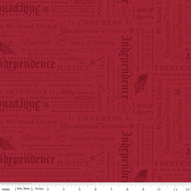 Red Fabric With Words - Etsy