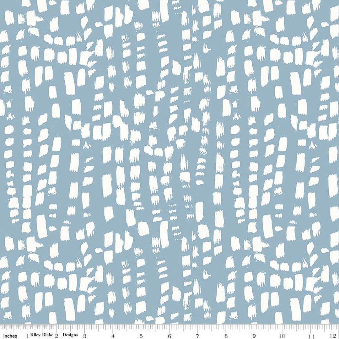 Blue Escape Coastal Texture C14514 Blue by Riley Blake Designs - White ...