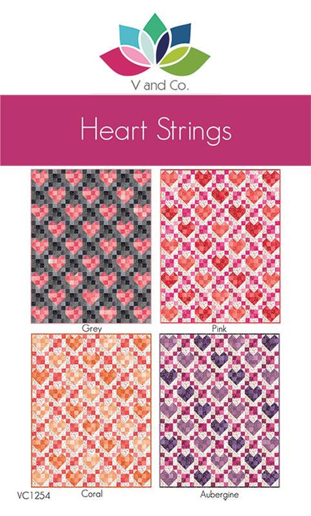 SALE Heart Strings Quilt Pattern VC-1254 - Moda Fabrics - INSTRUCTIONS Only - Piecing - Etsy