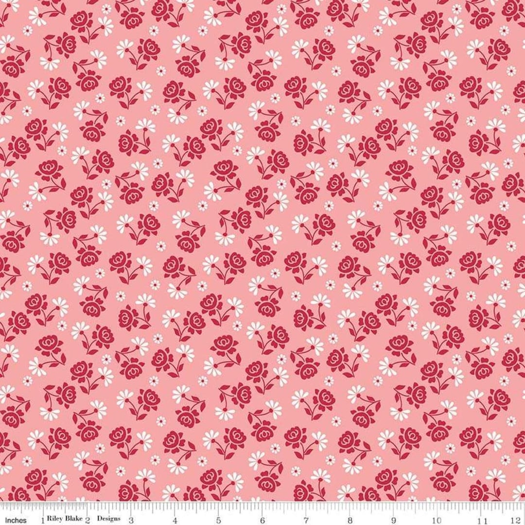Granny Chic Roses C8523 Pink- Riley Blake Designs - Lori Holt - Small ...