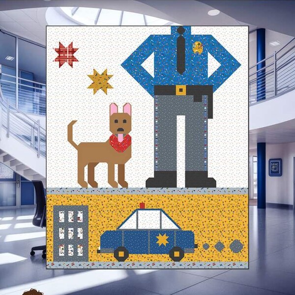 Police Officer Quilt - Etsy