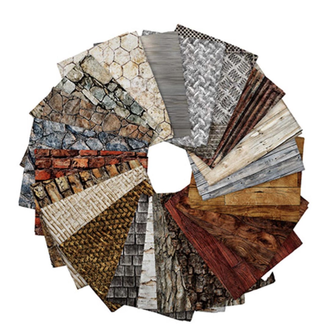 Earthly Delights Iron & Stone Fat Quarter Bundle 21-piece - QT Fabrics ...