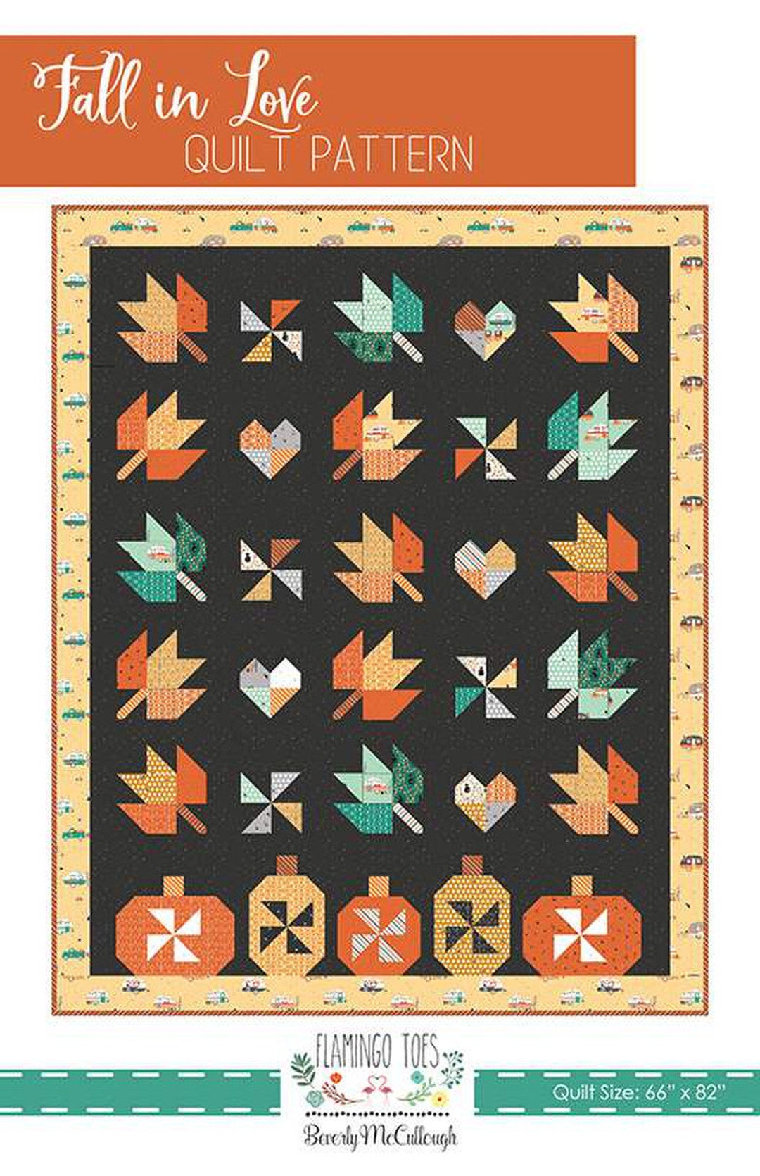 SALE Fall in Love Quilt PATTERN P138 by Beverly Mccullough - Riley ...