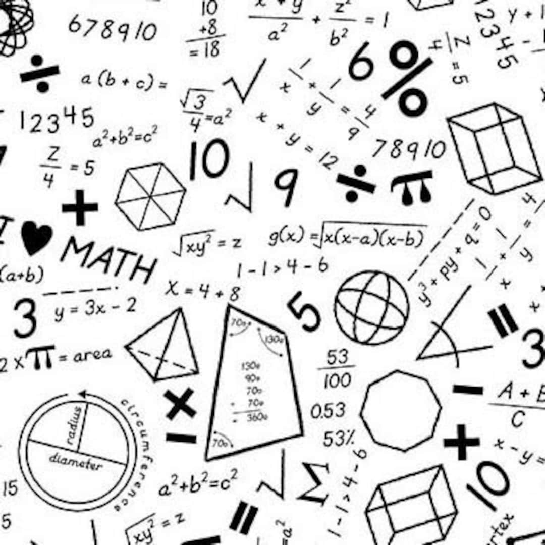 Mathematics Background Black And White