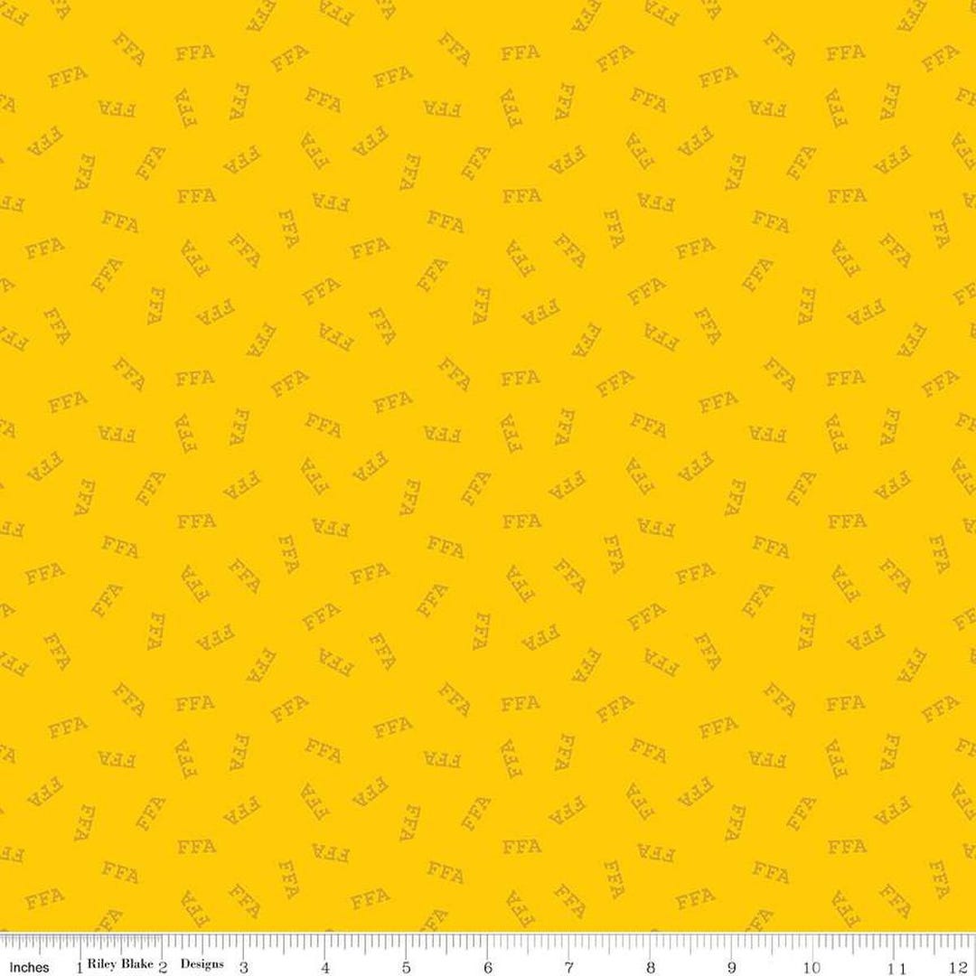 FFA Forever Blue 2 Logo Toss C15853 Yellow - Riley Blake Designs ...