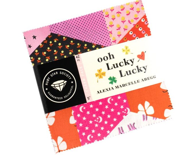Ooh Lucky Lucky Charm Pack 5" Stacker Bundle - Moda Fabrics - Ruby Star ...