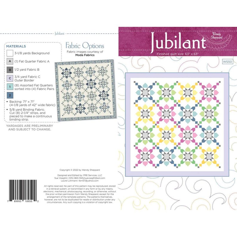Jubilant Quilt PATTERN P180 - Wendy Sheppard - Riley Blake Designs ...