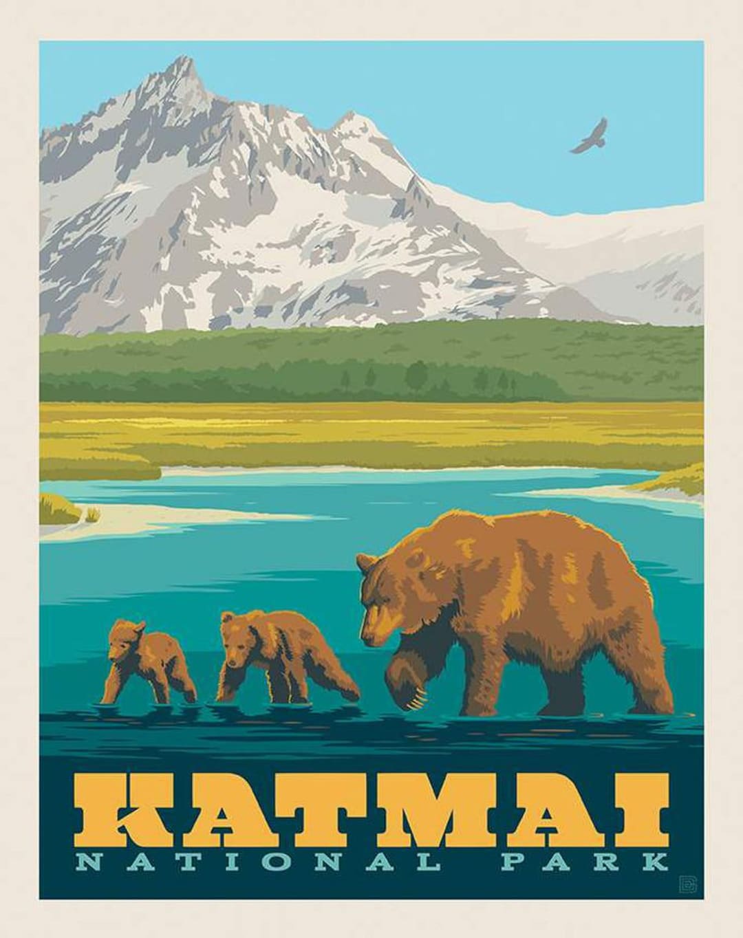 SALE Alaska Katmai National Park Poster Panel - Riley Blake Designs ...