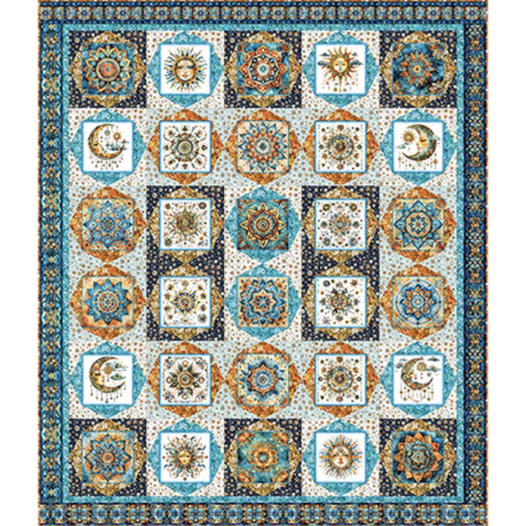 SALE Bohemian Sunrise Boho Sunrise Quilt Kit - QT Fabrics - Pattern ...