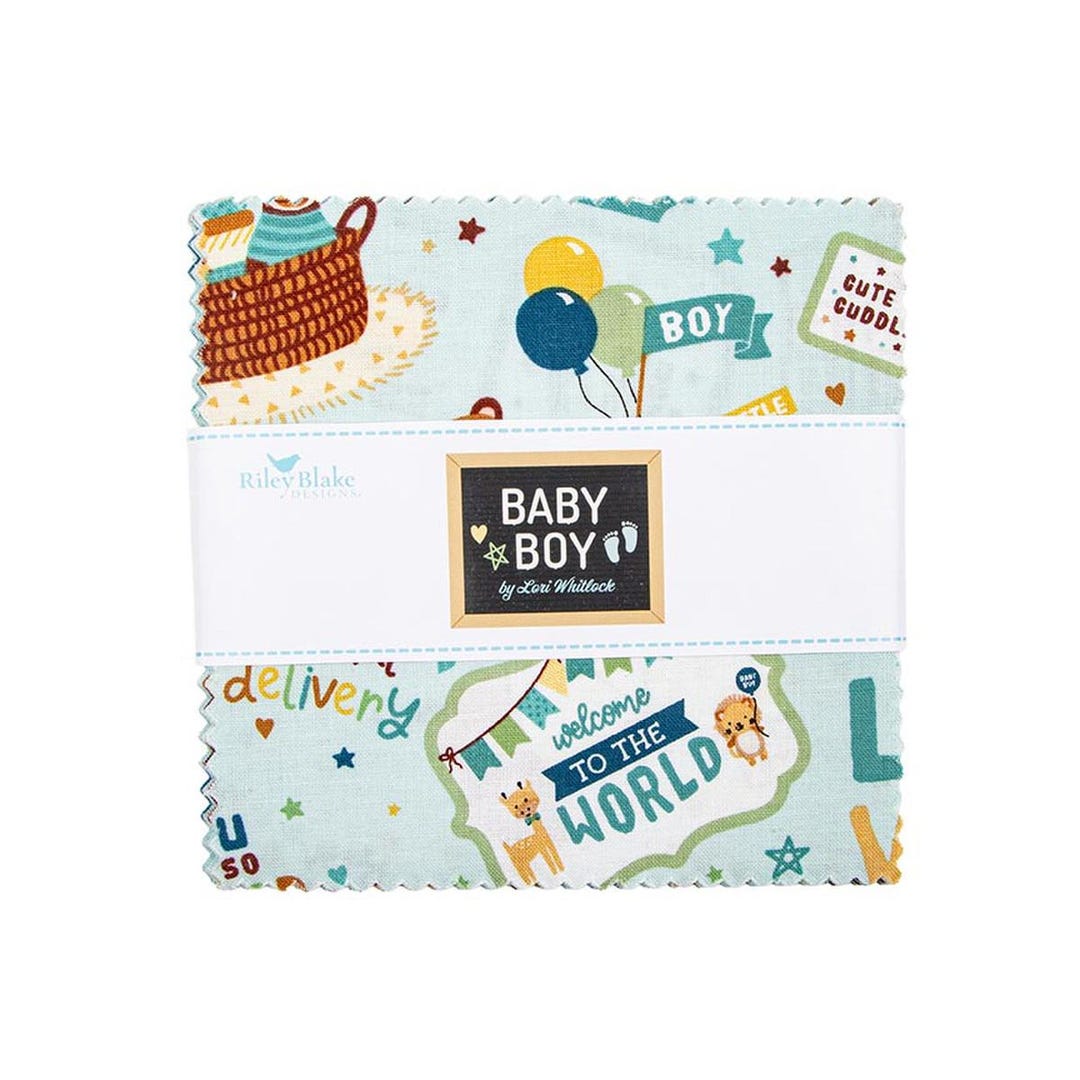 Baby Boy 5" Stacker Bundle - Riley Blake Designs - 42-piece Precut ...