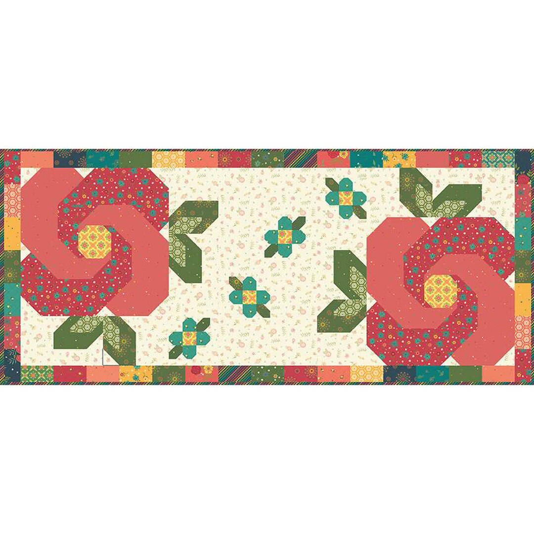 SALE Rose Garden Runner PATTERN P154 - Heather Peterson - Riley Blake ...