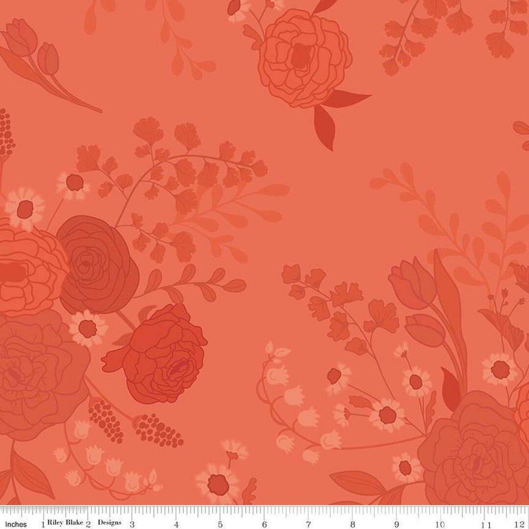 2 Yard 31" End of Bolt - First Blooms Tonal Floral WIDEBACK WB16331 ...