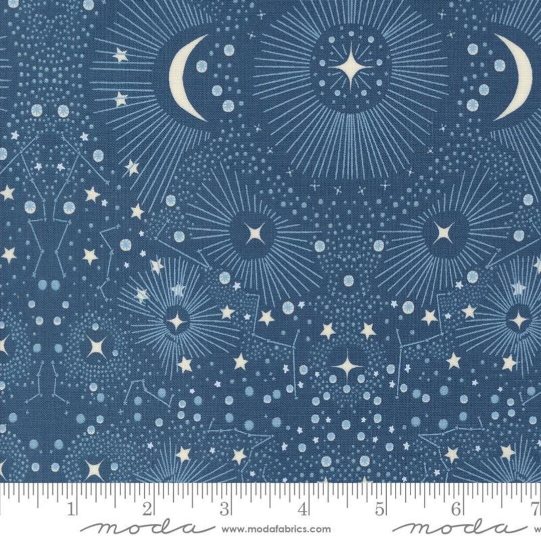 Woodland Wonder Celestial 48397 Dusk - Moda Fabrics - Moon Stars Constellations - Quilting ...