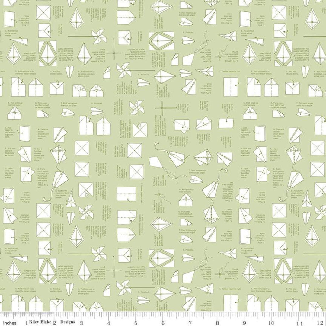 23 End of Bolt CLEARANCE on the Wind Folded Paper C11854 Green-riley ...