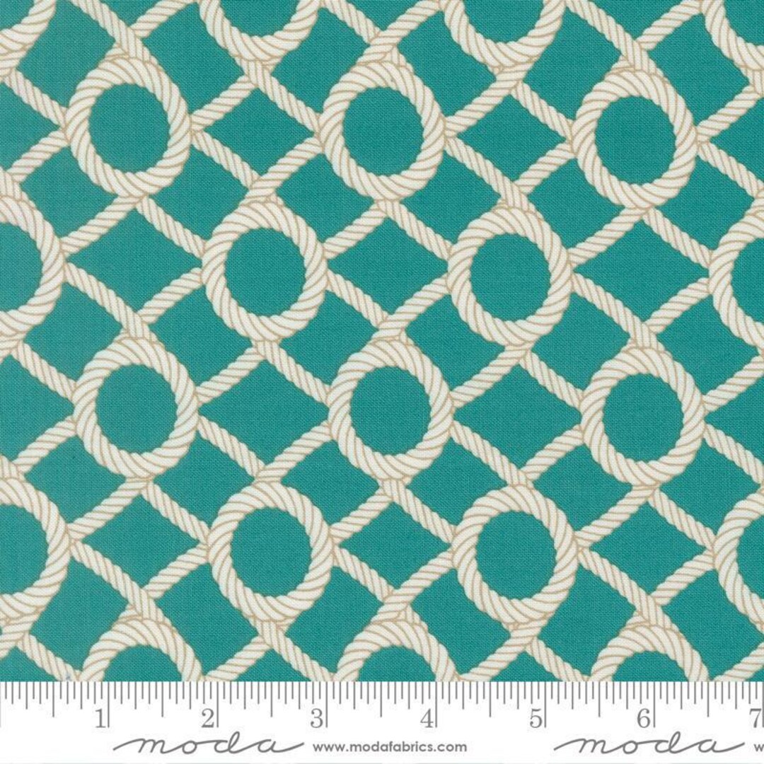 SALE Reef Rope Net 27345 Horizon - Moda Fabrics - Novelty Nautical ...