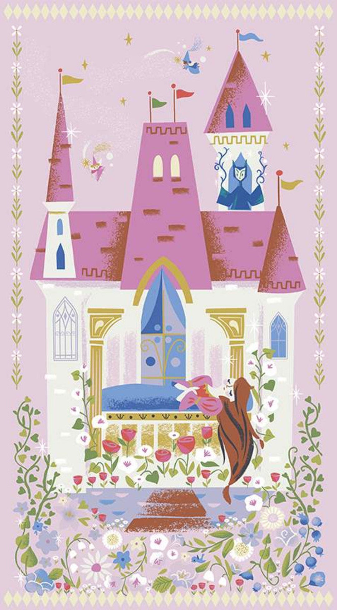 Little Brier Rose Panel SP11076 Pink SPARKLE - Riley Blake Designs ...