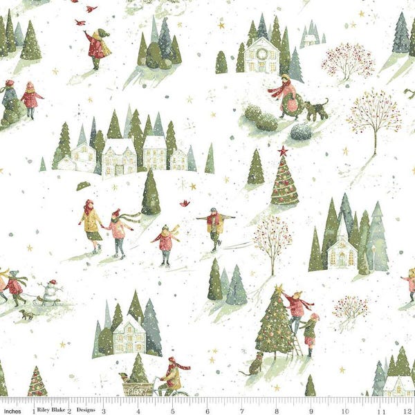 Winter Print Fabric - Etsy
