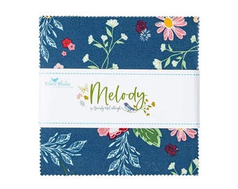 Petal Song Charm Pack 5" Stacker Bundle - Riley Blake Designs - 42 ...