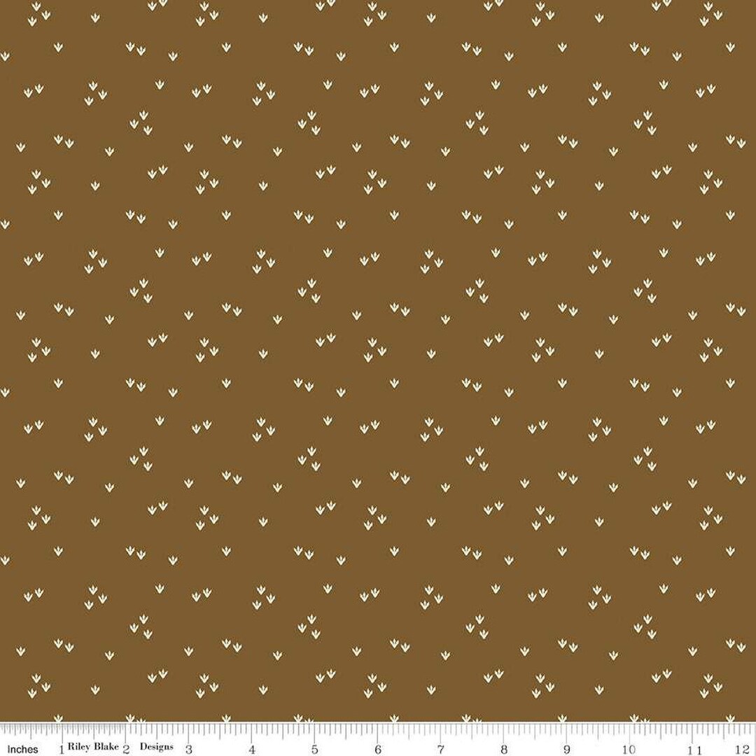 Cretaceous Scattered Footprints C14105 Brown by Riley Blake Designs ...