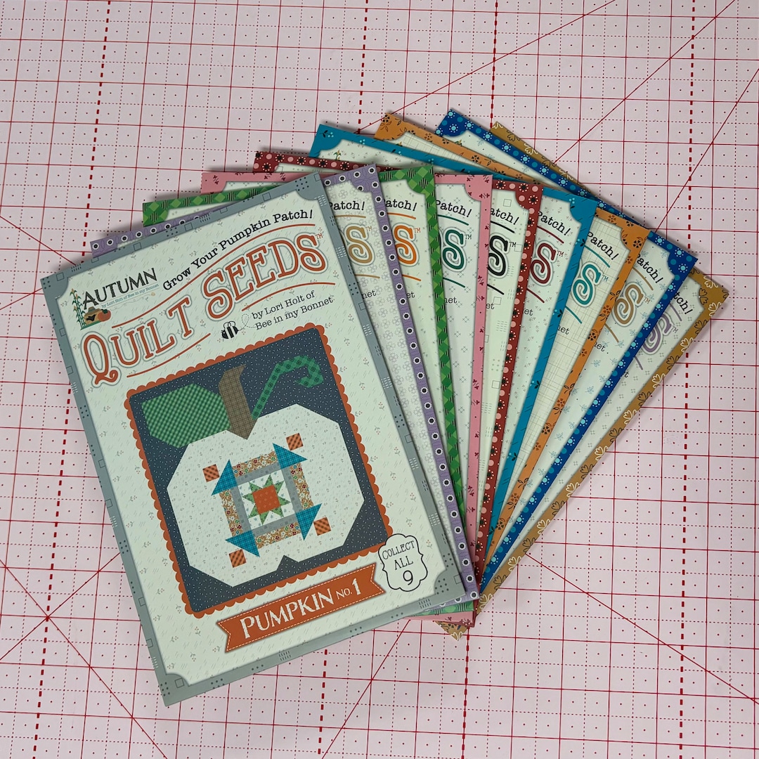 SALE Autumn Quilt Seeds PATTERN Set of All 9 - Lori Holt - Riley Blake ...