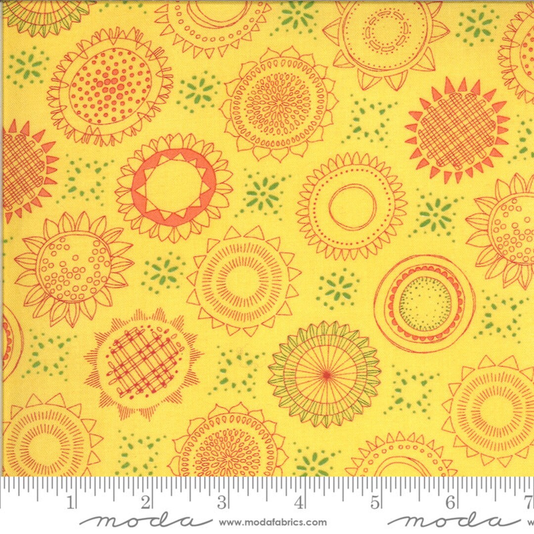 Solana Varietals 48682 Buttercup Moda Fabrics Floral Flowers Yellow ...