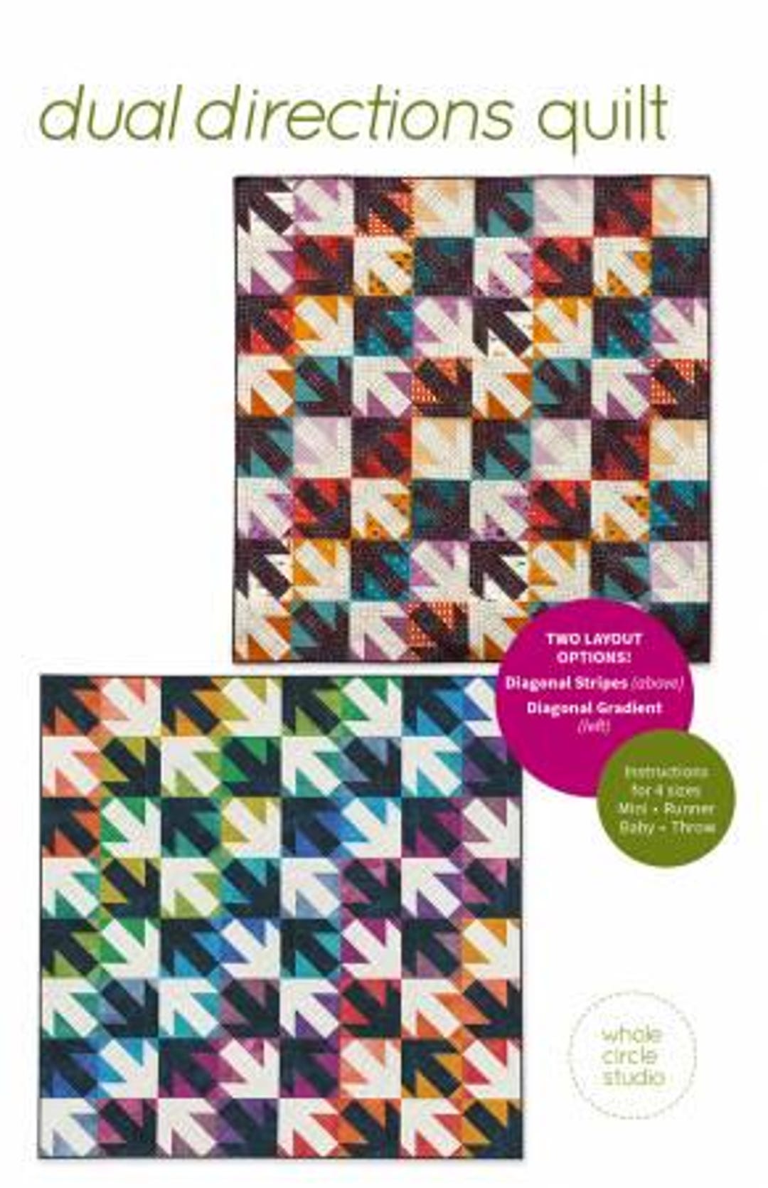 Dual Directions Quilt PATTERN - QT Fabrics - Instructions Only - Vibe ...
