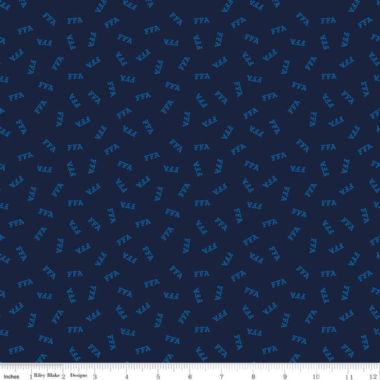 FFA Forever Blue 2 Logo Toss C15853 Navy - Riley Blake Designs - Tossed ...