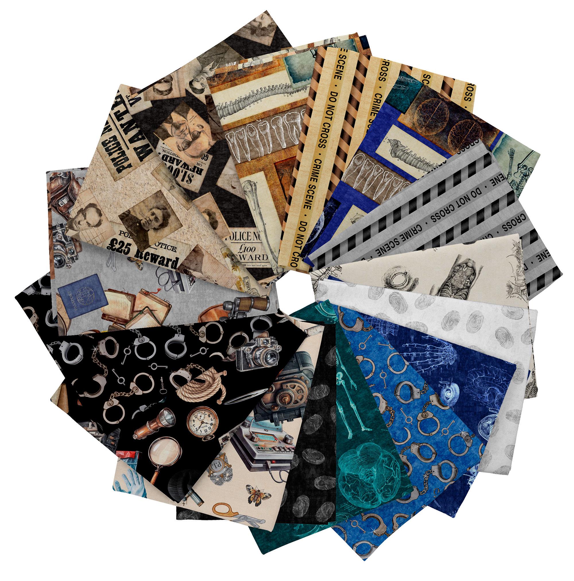 True Detective Fat Quarter Bundle 16 Pieces - QT Fabrics - Pre Cut ...