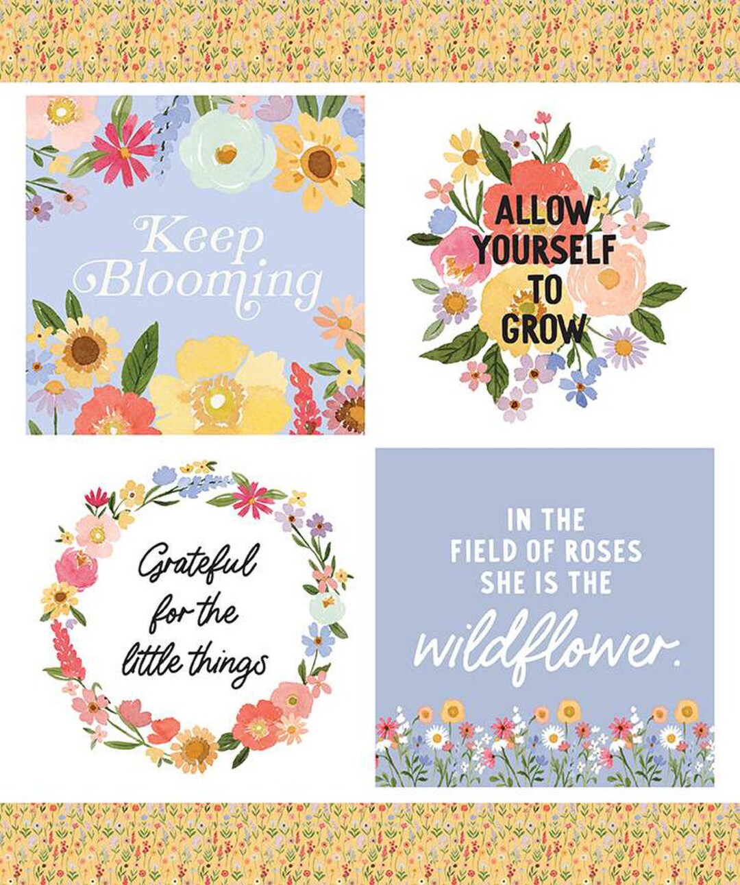 SALE Flora No. 6 Keep Blooming PD14466 Panel by Riley Blake Designs ...