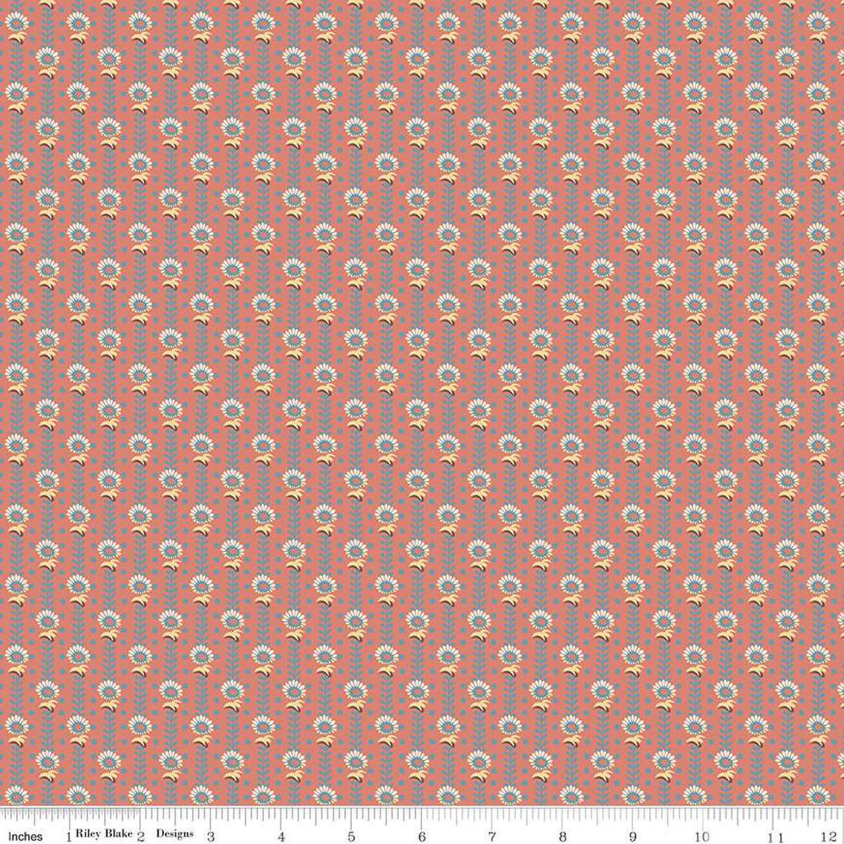 SALE Emma C16539 Mrs. Goddard - Riley Blake Designs - Stripe Flowers ...