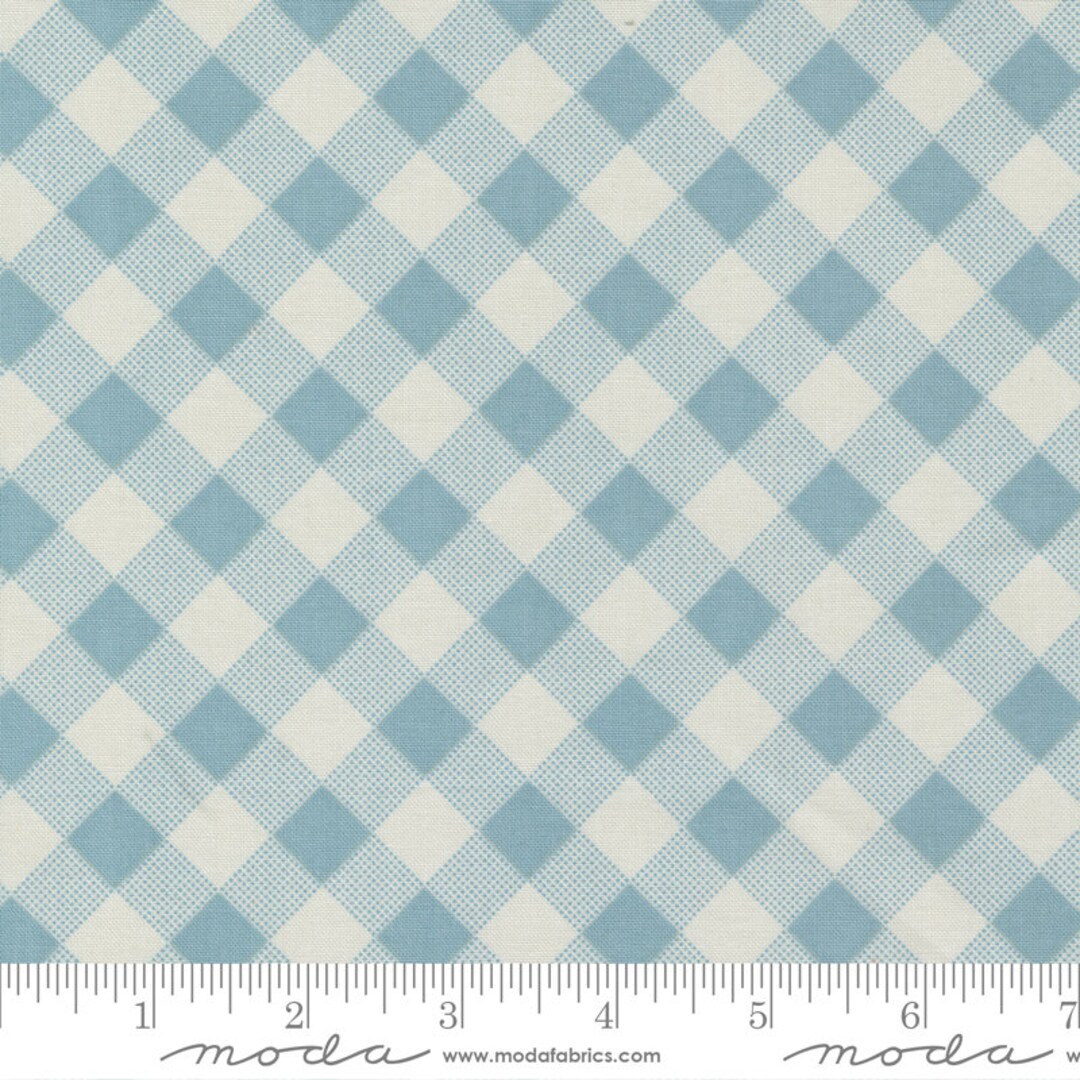 SALE Meander Picnic Check 24584 Cloud Moda Fabrics Diagonal Checks ...