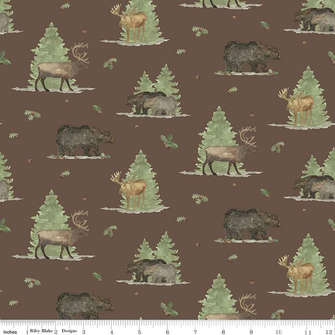 Let's Get Lost in the Woods Main C15120 Brown - Riley Blake Designs ...