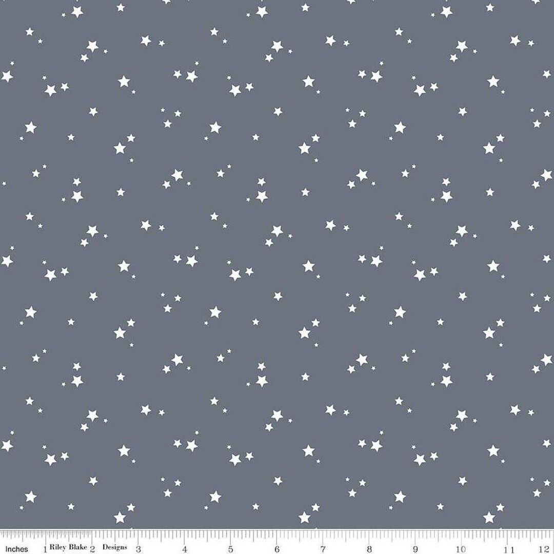 34" End of Bolt - Cozy Bebe Stars C16434 Blue - Riley Blake Designs ...