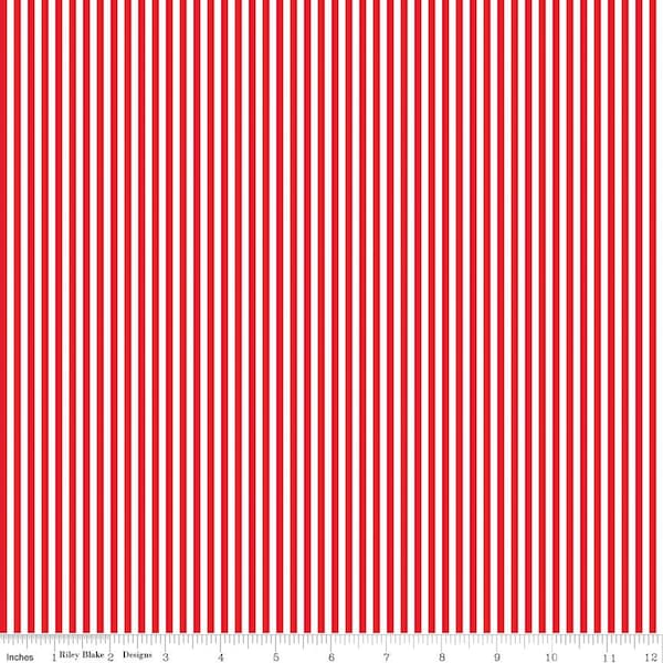 Red Pinstripes Fabric - Etsy
