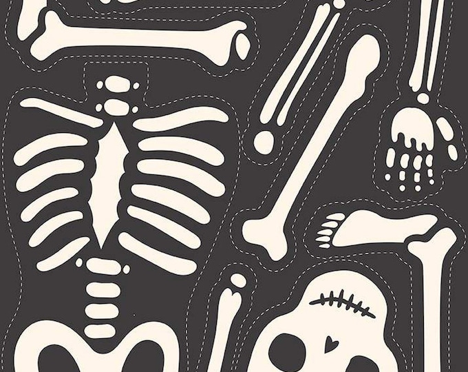 Hey Bootiful Skeleton Panel GP13138 Glow-in-the-dark by Riley Blake ...