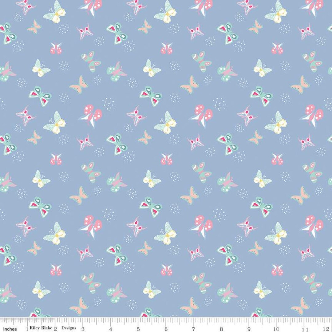 Fat Quarter End of Bolt - SALE Poppy and Posey Butterflies C10586 ...