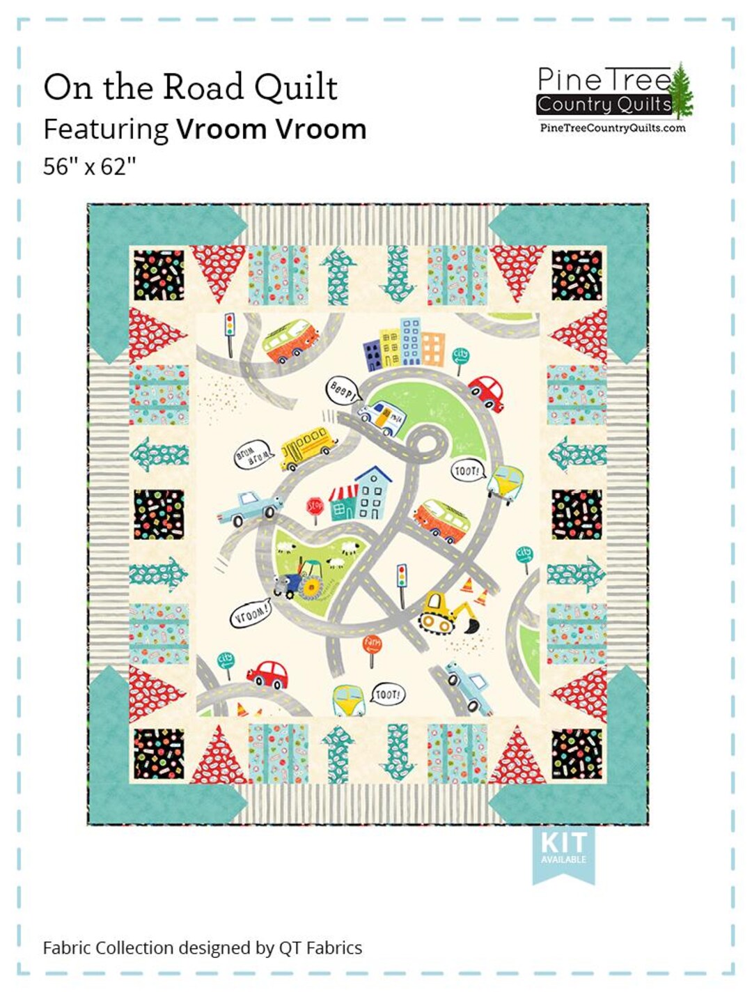 SALE on the Road Quilt PATTERN - QT Fabrics - Instructions Only - Pine ...
