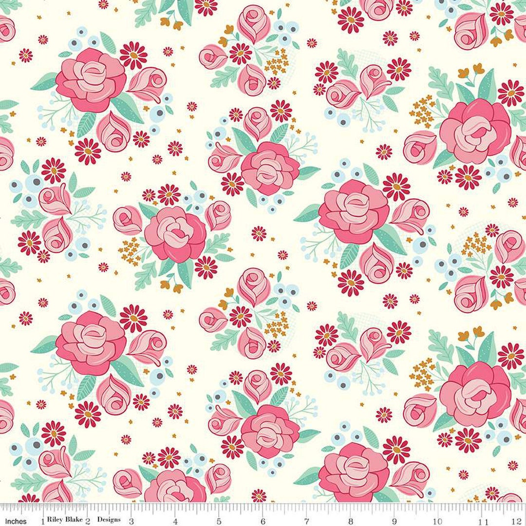 SALE Swan Serenade Main SC13260 Cream SPARKLE - Riley Blake Designs ...