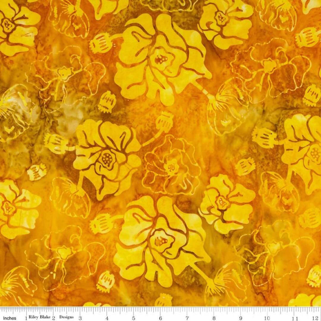 SALE Batiks Expressions BTPT1080 Gold - Riley Blake Designs - Hand-dyed ...