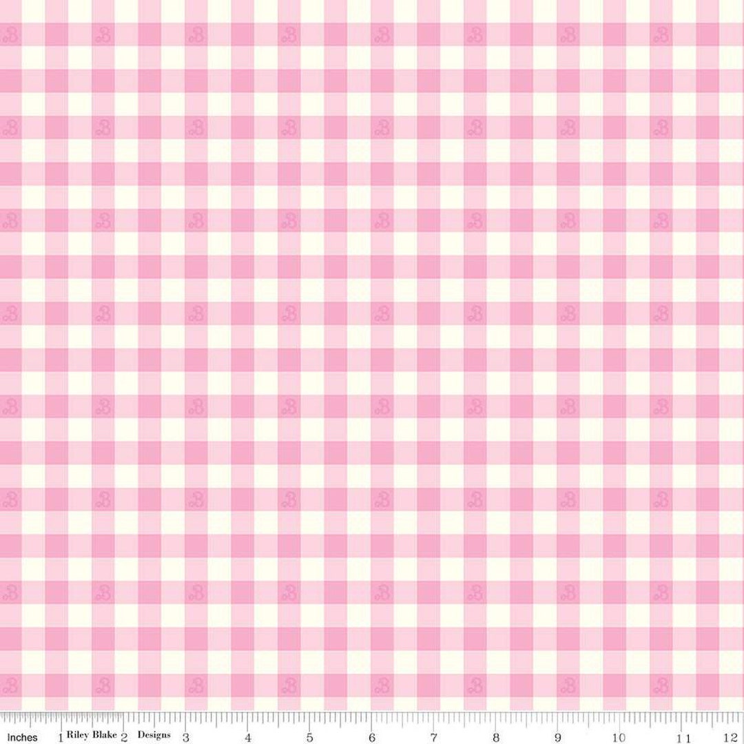 Barbie World Barbie PRINTED Gingham CD15024 Pink - Official Licensed ...