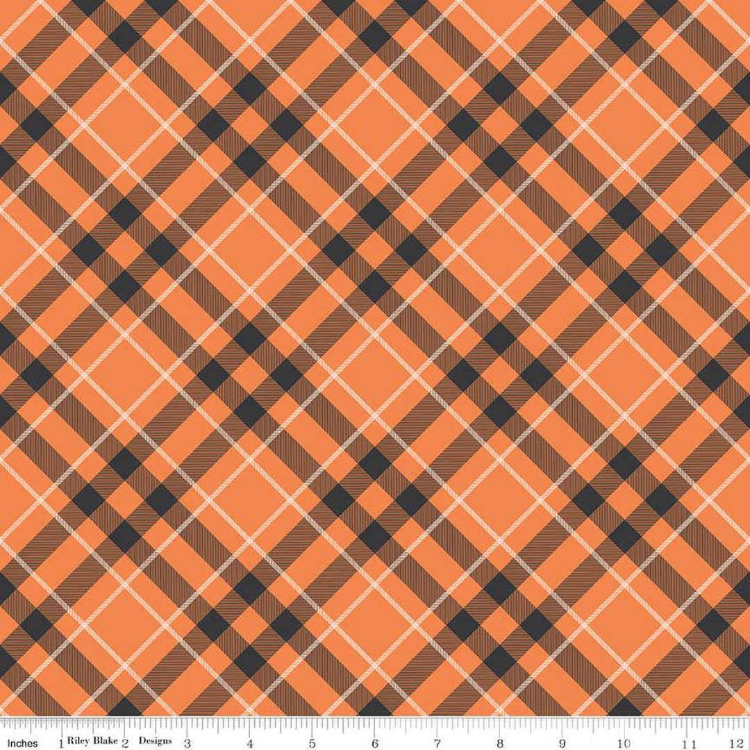 Hey Bootiful Plaid C13133 Orange - Riley Blake Designs - Halloween ...