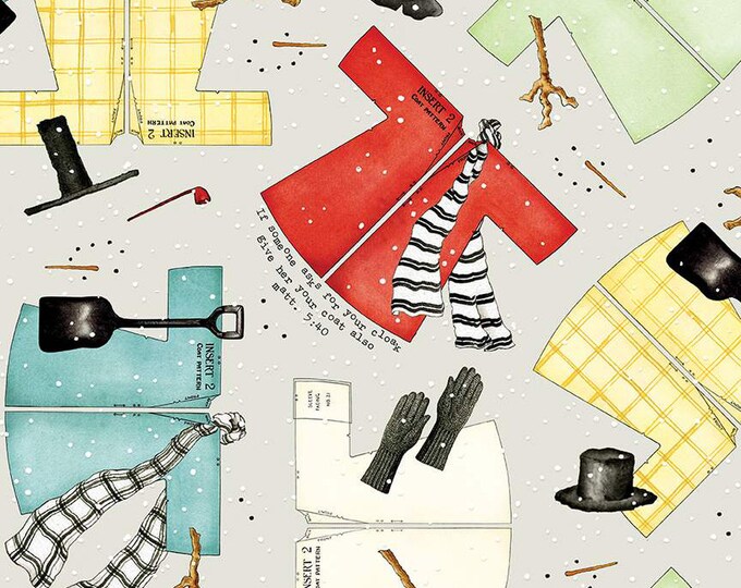 SALE White as Snow Coat Tails CD13555 Gray Riley Blake Designs ...