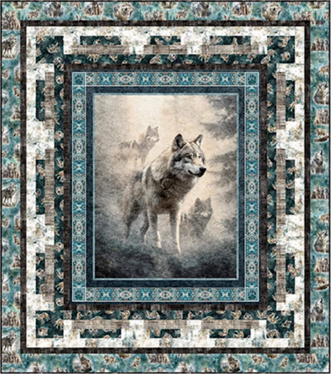 Running With the Pack Panel Quilt Kit - QT Fabrics - Pattern Fabric ...