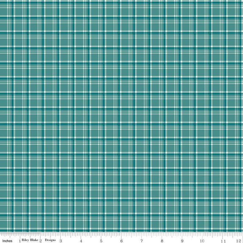 Teal Plaid Quilt Fabric - Etsy