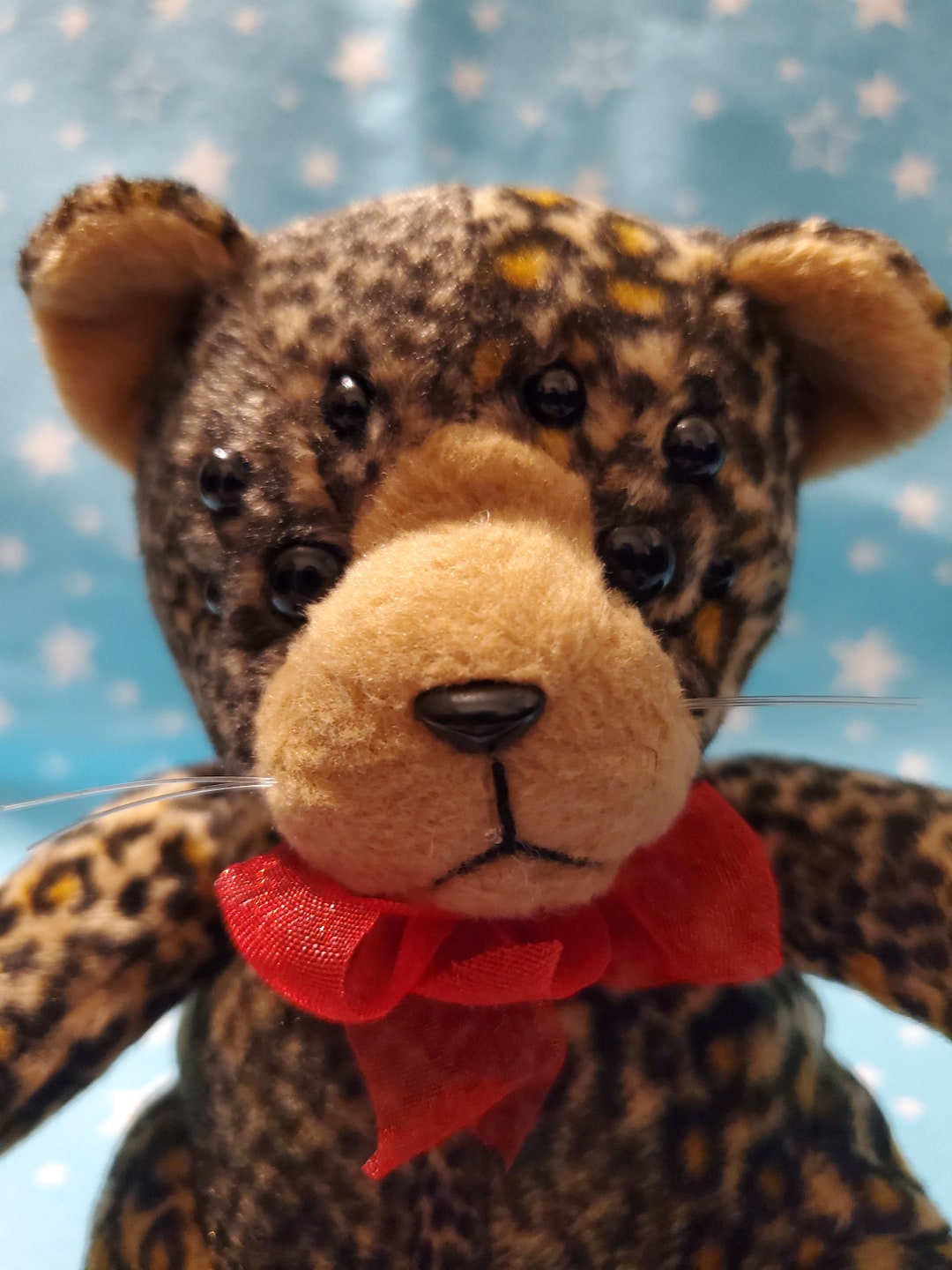 Creepy Cute Leopard Bear Spider Eyes Plush - Etsy