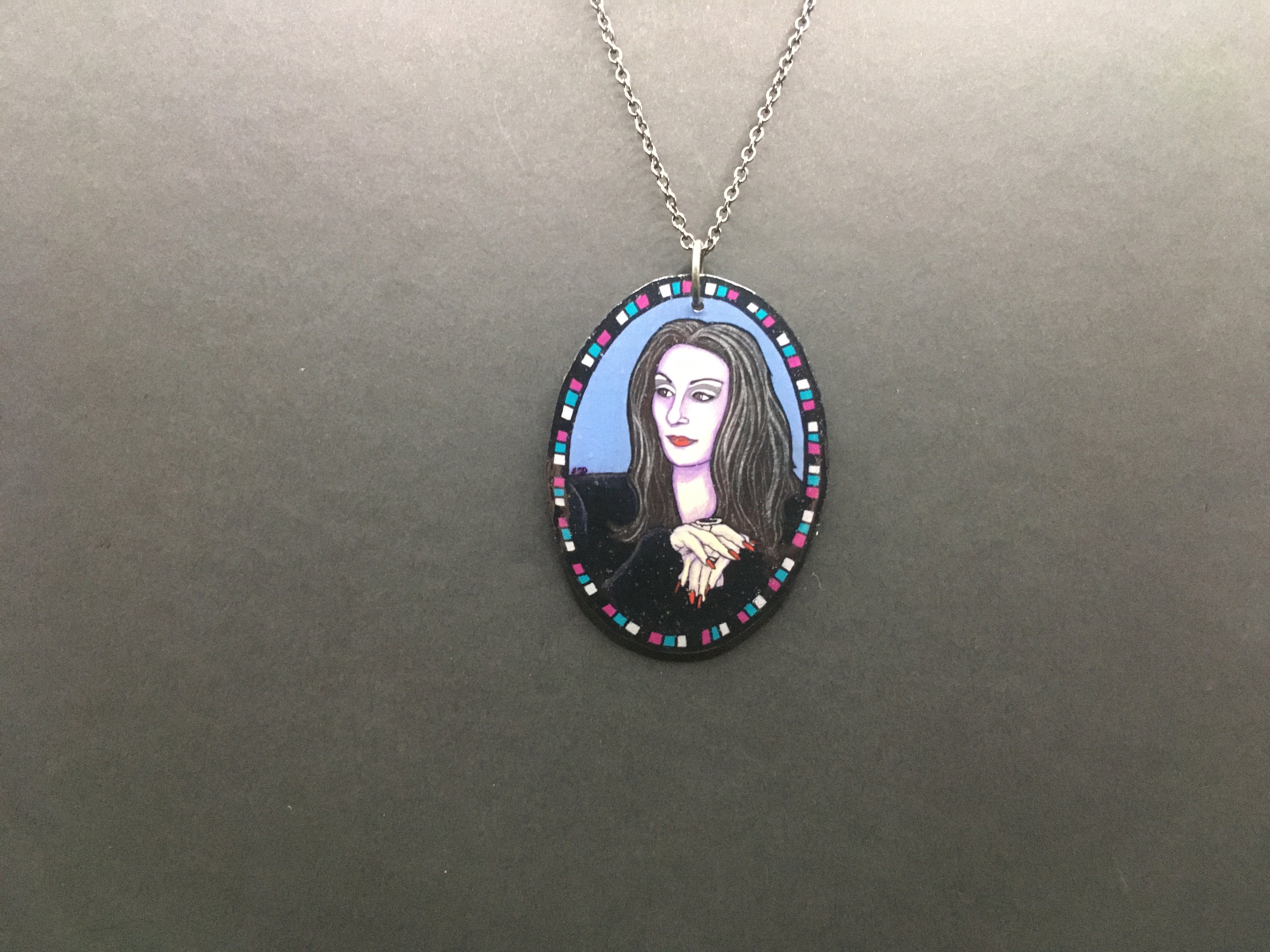Addams Family ~ Morticia Addams ~ Deadly Dinks ~ Shrinky Dinks ~ Halloween ~ Spooky ~ Gothic ...