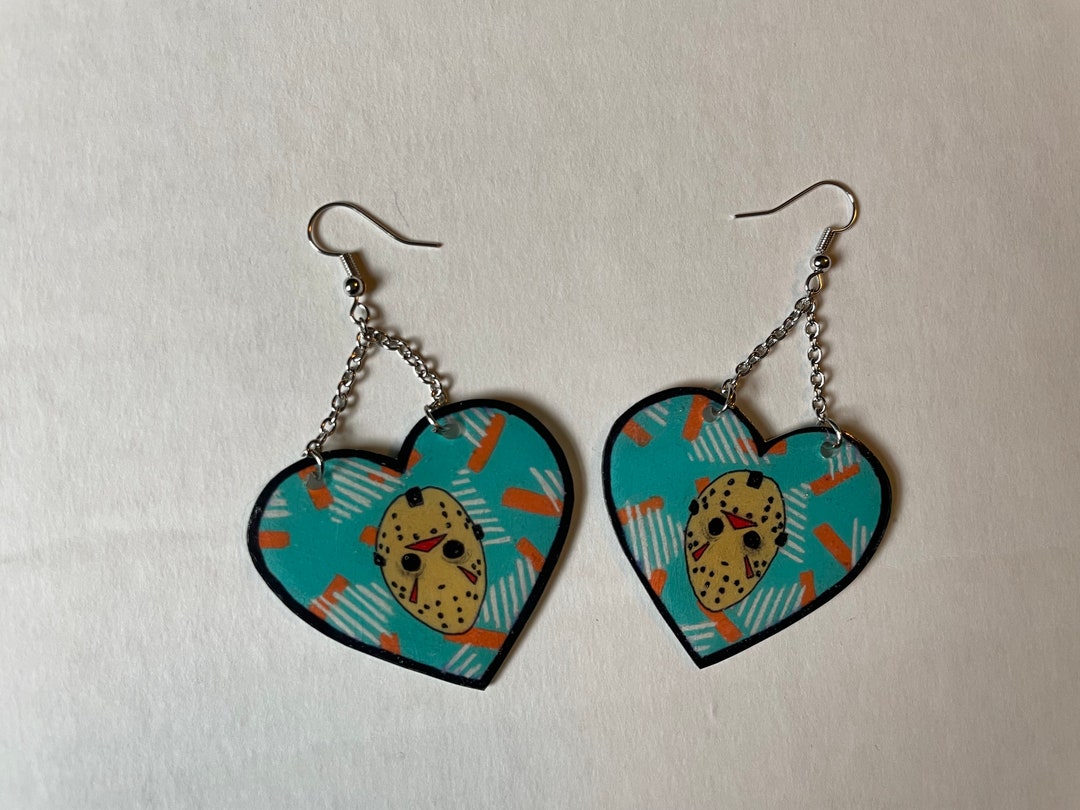 Camp Blood Earrings ~ Deadly Dinks ~ 80's ~ Jason Voorhees ~ Slasher ...